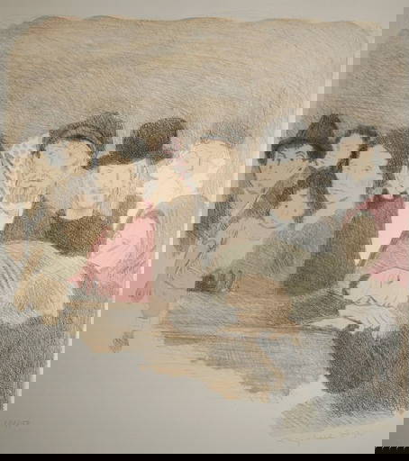 Raphael Soyer B1899 Lim.ed. Lithograph Immigrants