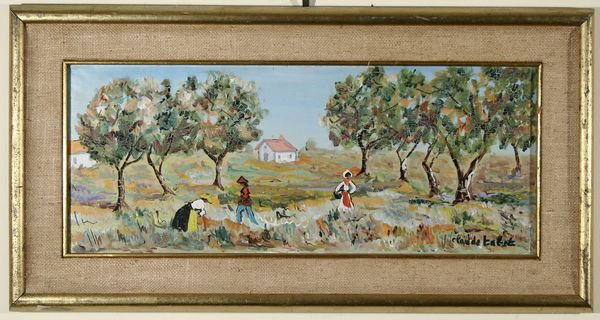 1109: CLAUDE TABET B1924 French Oil Painting Farm
