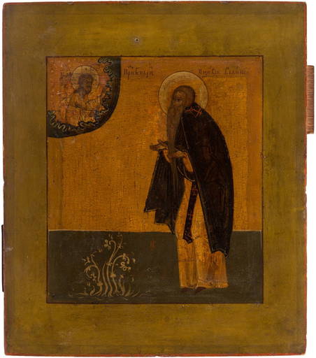 A Russian Icon Of Saint Bishoy (paisiy), 16th Century
