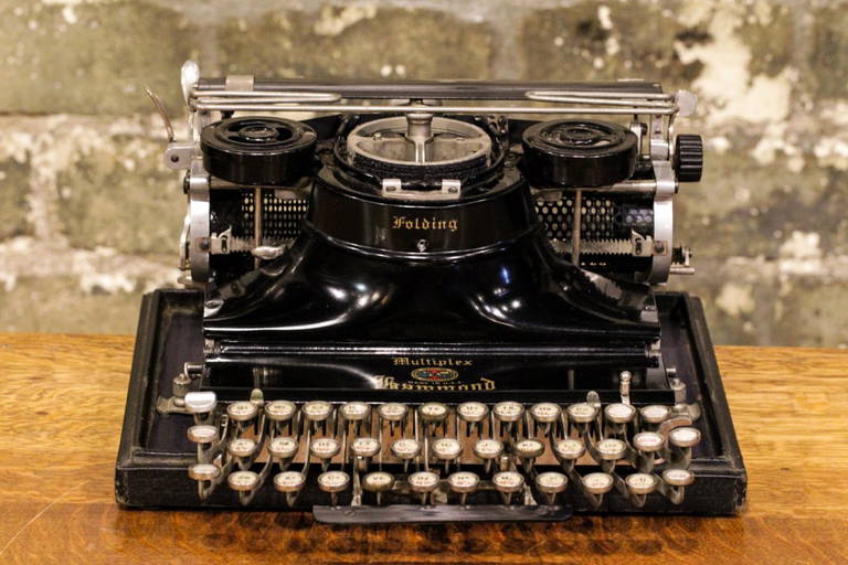 Portable Typewriter Hammond Multiplex Folding