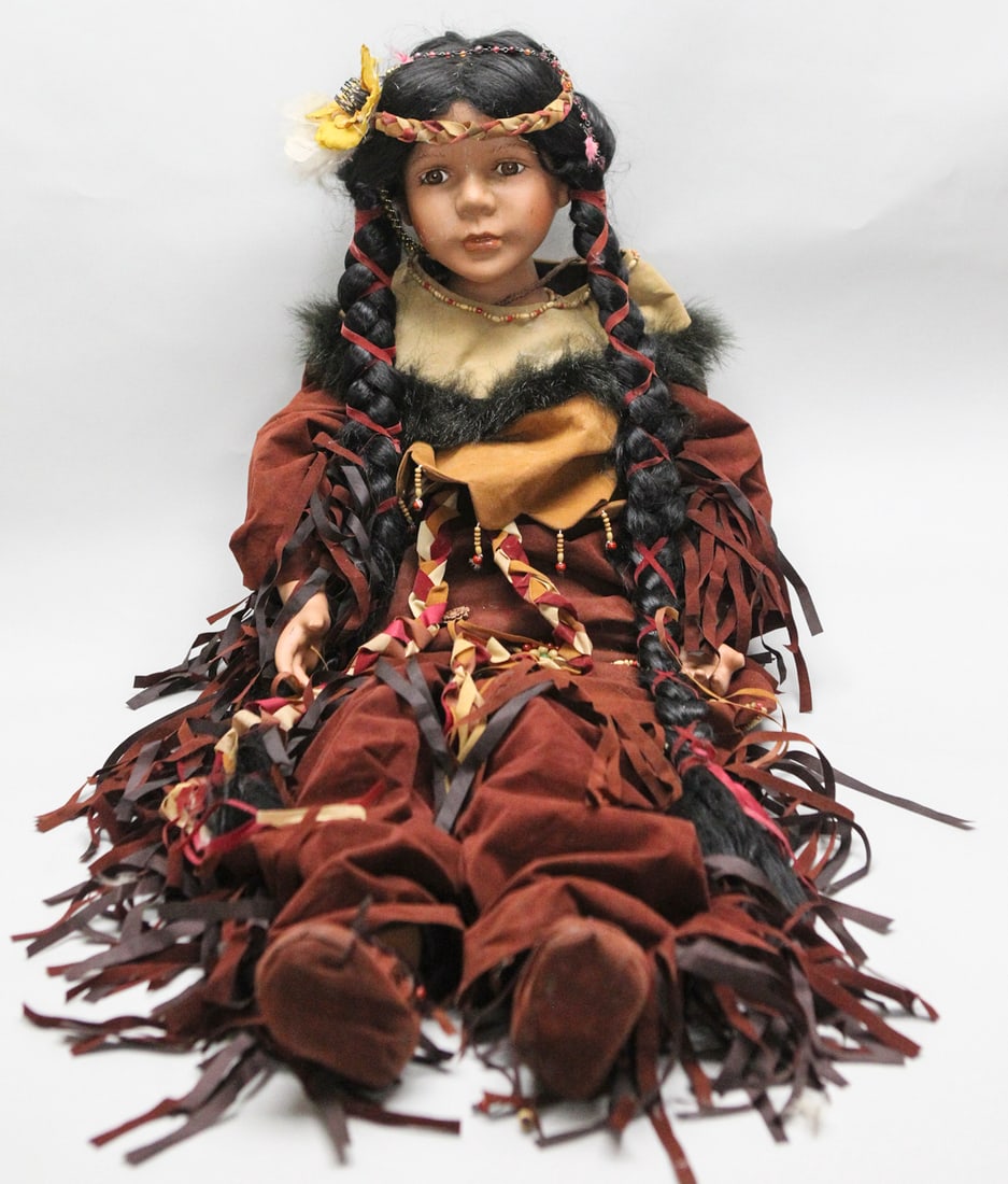 Vintage Goldenvale Porcelain Native American Doll Auction