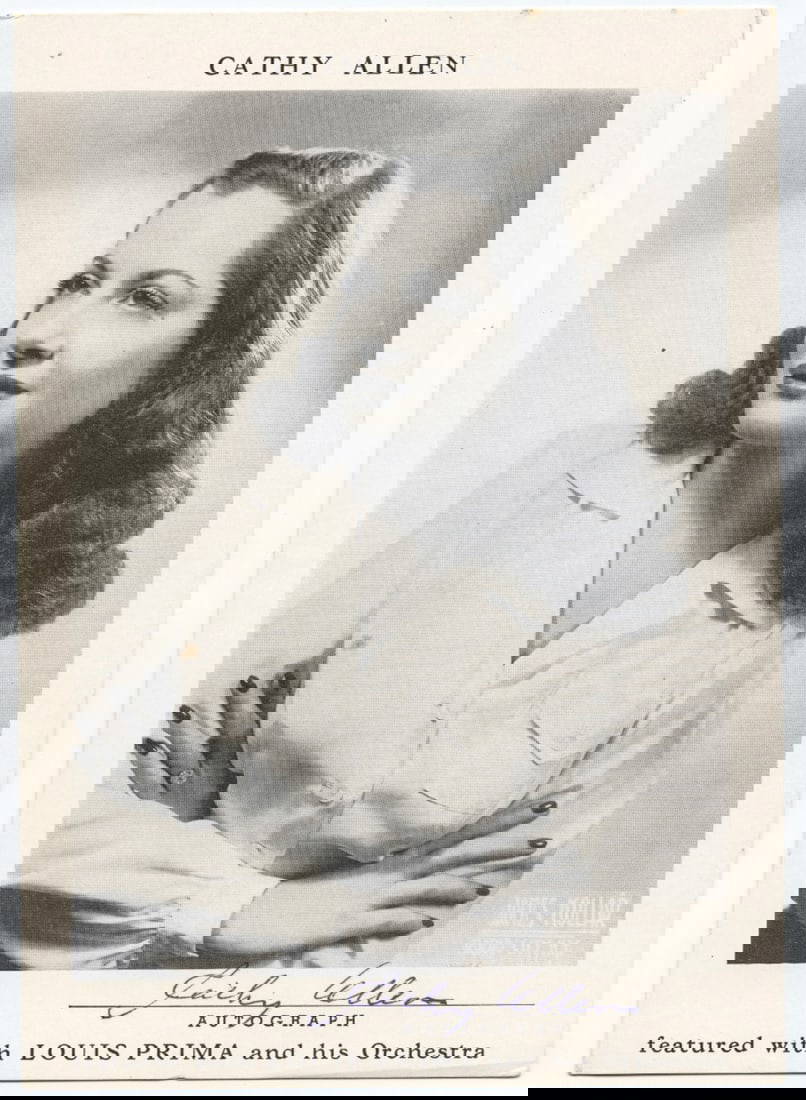 Cathy Allen Autographed Publicity Photo (7" X 5") Auction