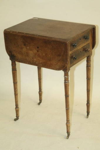 A 19th Century Mahogany Pembroke Work Table, 1ft 2