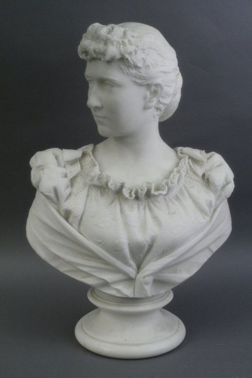 Raffaello Romanelli, An Italian White Marble Bust