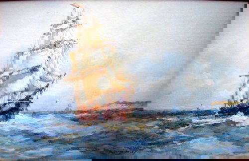 S.mckinley Sailing Ship Off The Coast And Naval E