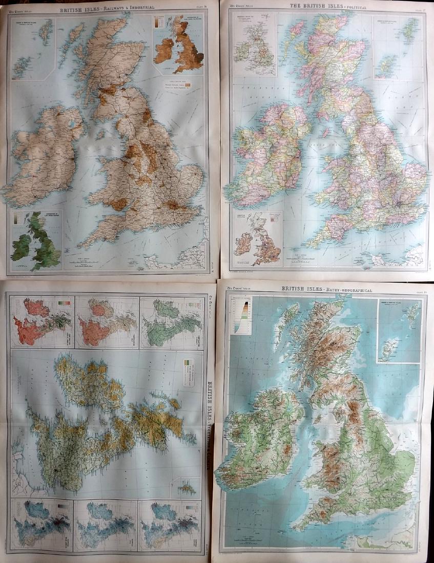 Bartholomew, John 1922 Lot 4 Maps Of The British Isles