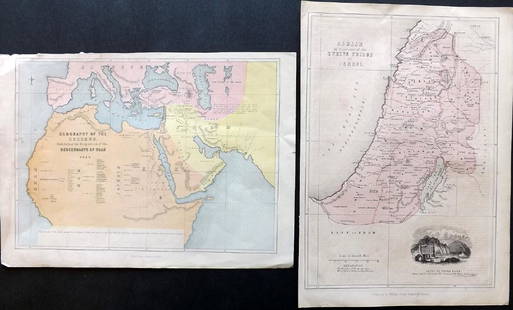 Antique Map Of The Holy Land, Dated 1792