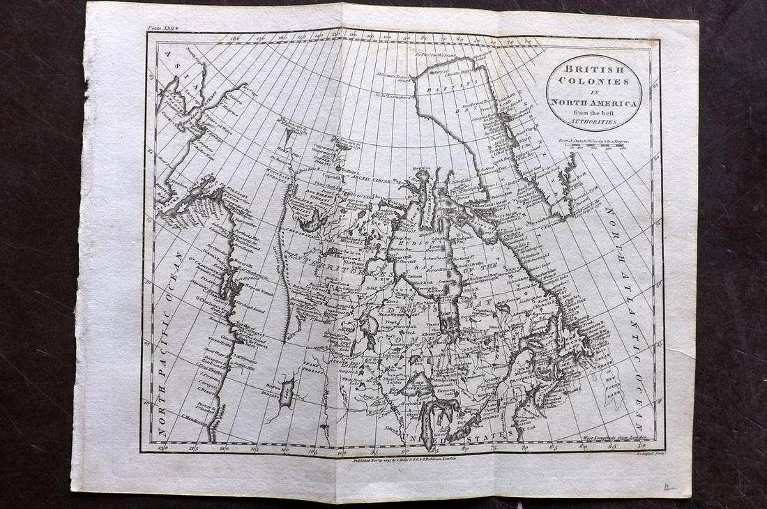 Guthrie, William 1798 Map. Canada North America