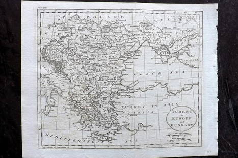 Guthrie, William 1798 Map. Turkey In Europe And Hungary