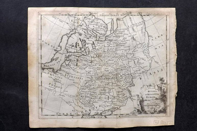 Salmon & Jeffreys 1749 Map. Russia In Europe