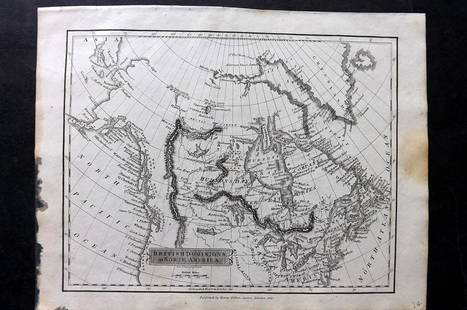 1822 Map Of Canada & British Posessions In North America Geographical ...