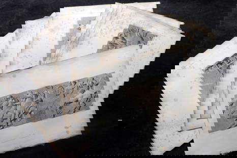 Bm Marbles 1839 Lot Of 16 Folio Greek Parthenon Architectural Friezes