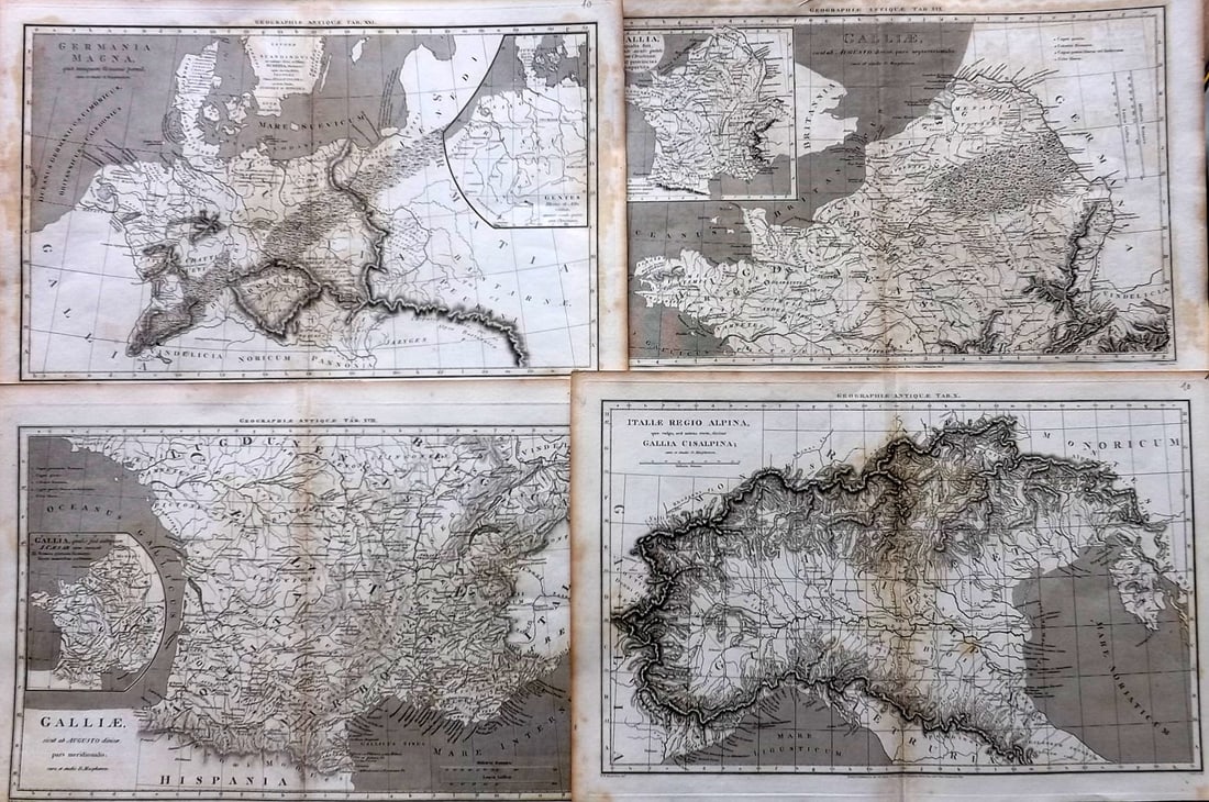 Rees & Macpherson 1820 Lot Of 6 Ancient Geography Maps Auction