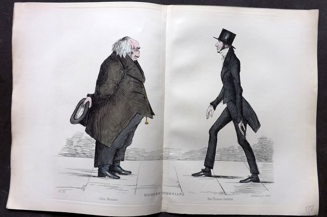 Crombie, Benjamin 1882 Folio Hcol Scottish Caricature Portrait. John ...