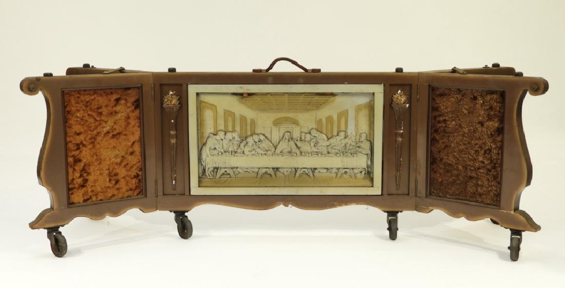 Antique Funeral Parlor Church Casket Display Stand