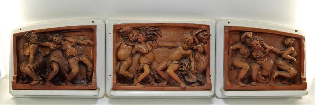 Shelley Buonaiuto Mardi Gras Clay Relief Triptych