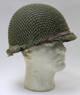 Wwii U.s. Army M1 Helmet With Netting