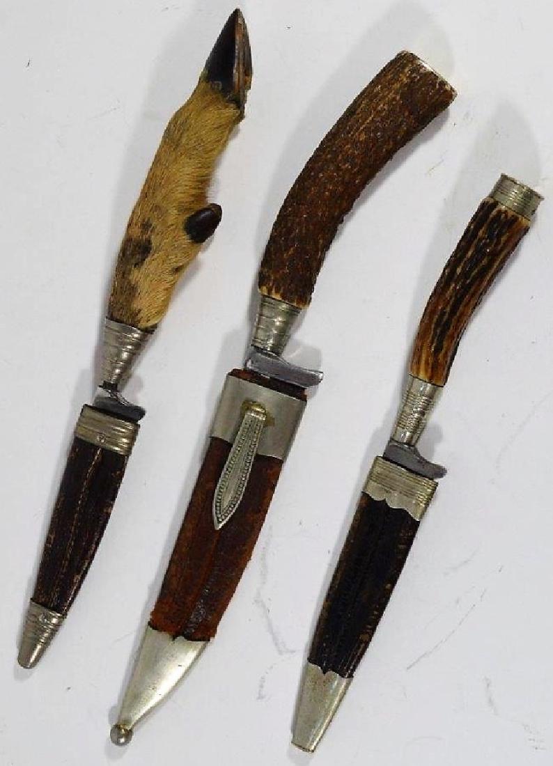 German Stag & Hoof Handle Hunting Knives (3)