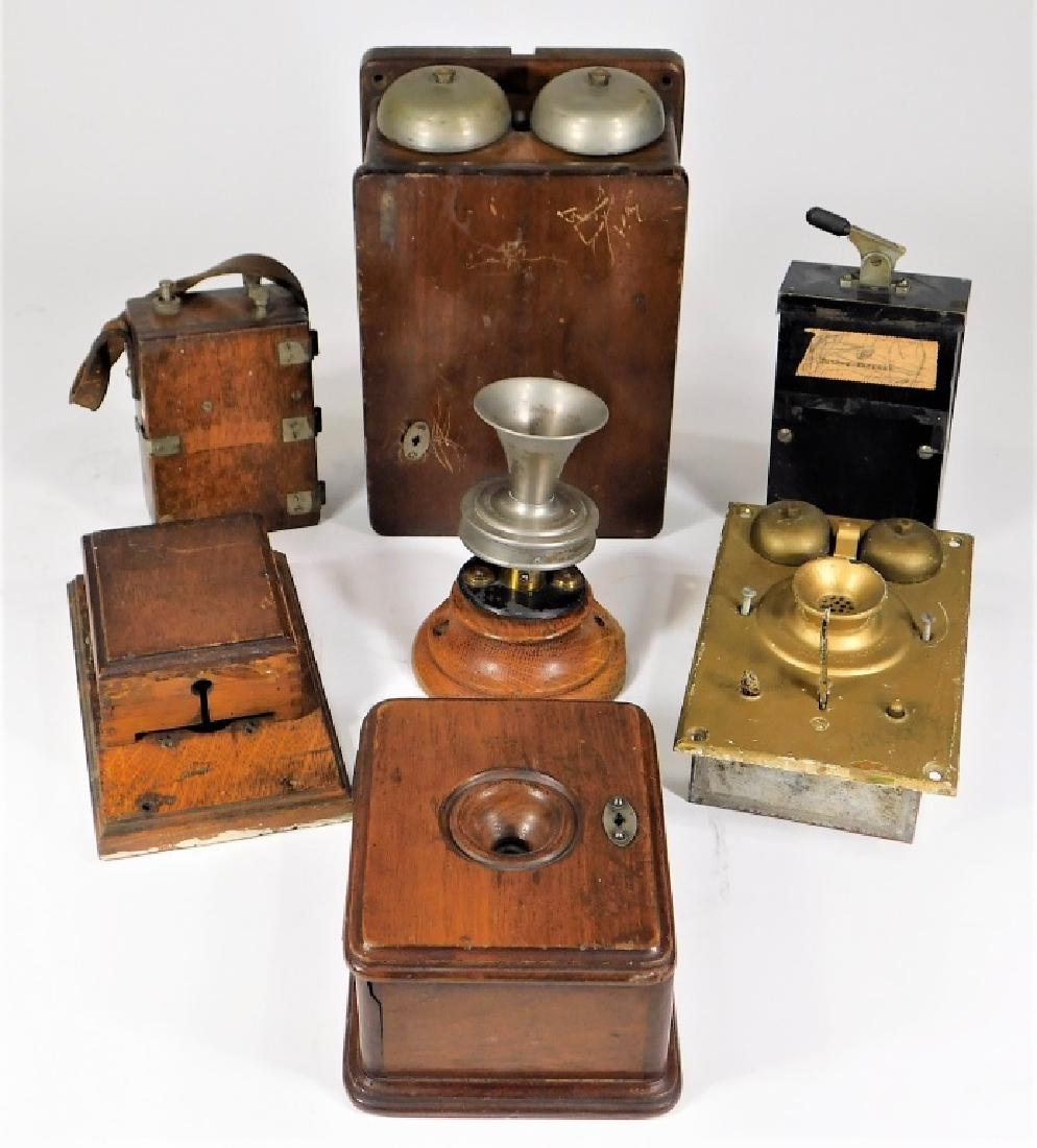 7PC Antique Blake Telephone Transmitter Boxes