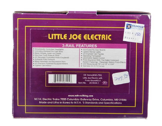 Mth Ge Demo Little Joe Electric O Gauge Train