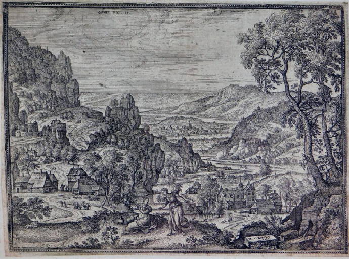 Pieter Van Der Borcht Hagar & The Angel Etching