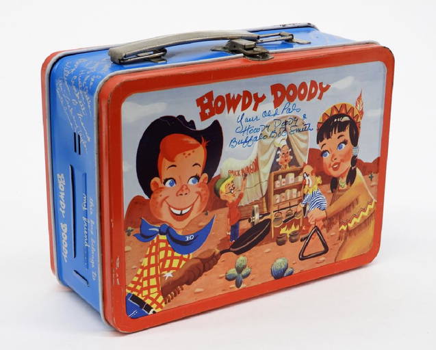 1954 Adco Howdy Doody Lunch Box Signed Bob Smith