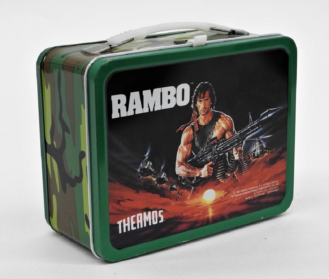 1985 Thermos Brand Rambo Lunch Box - No Thermos
