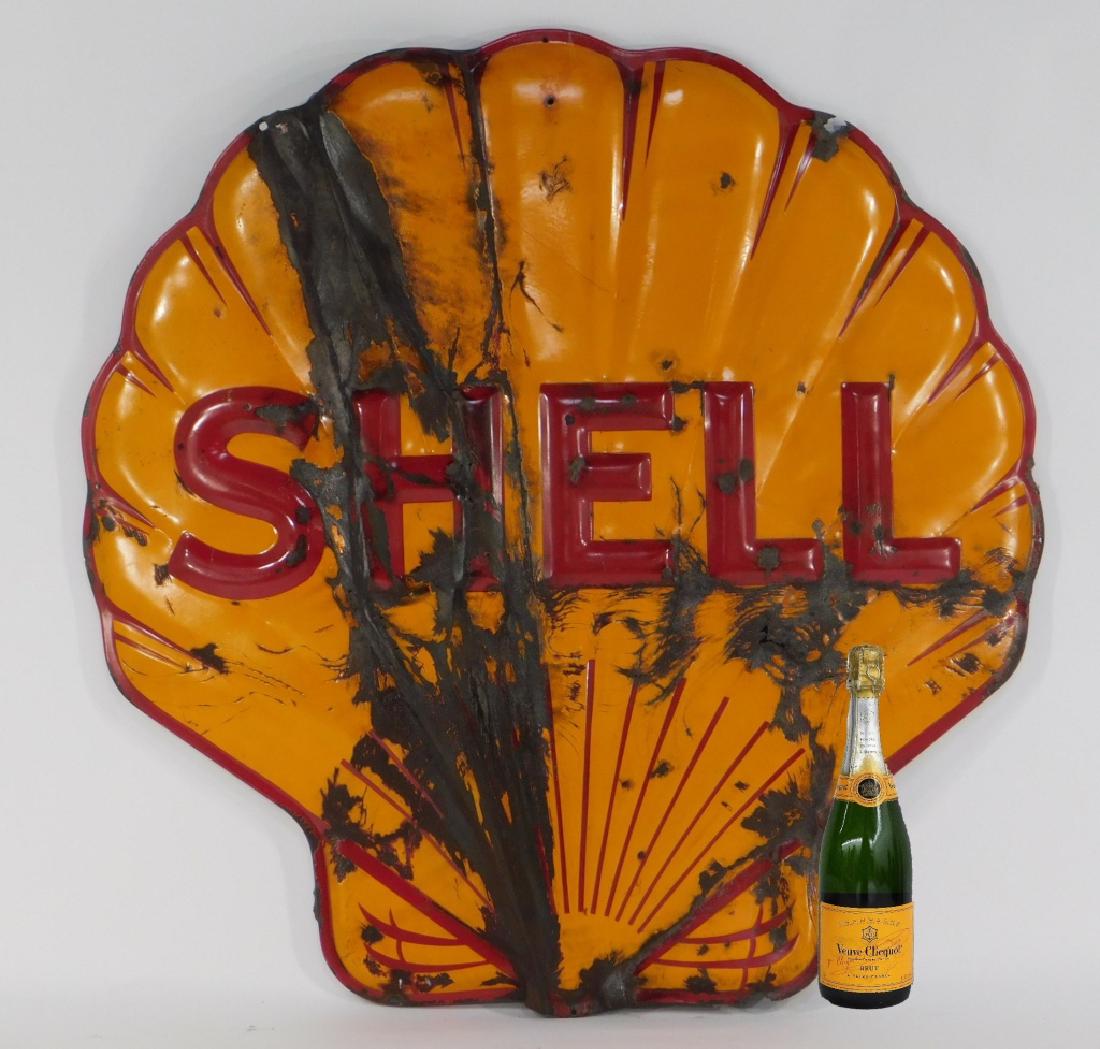 Shell Pecten Embossed Porcelain Neon Skin Sign
