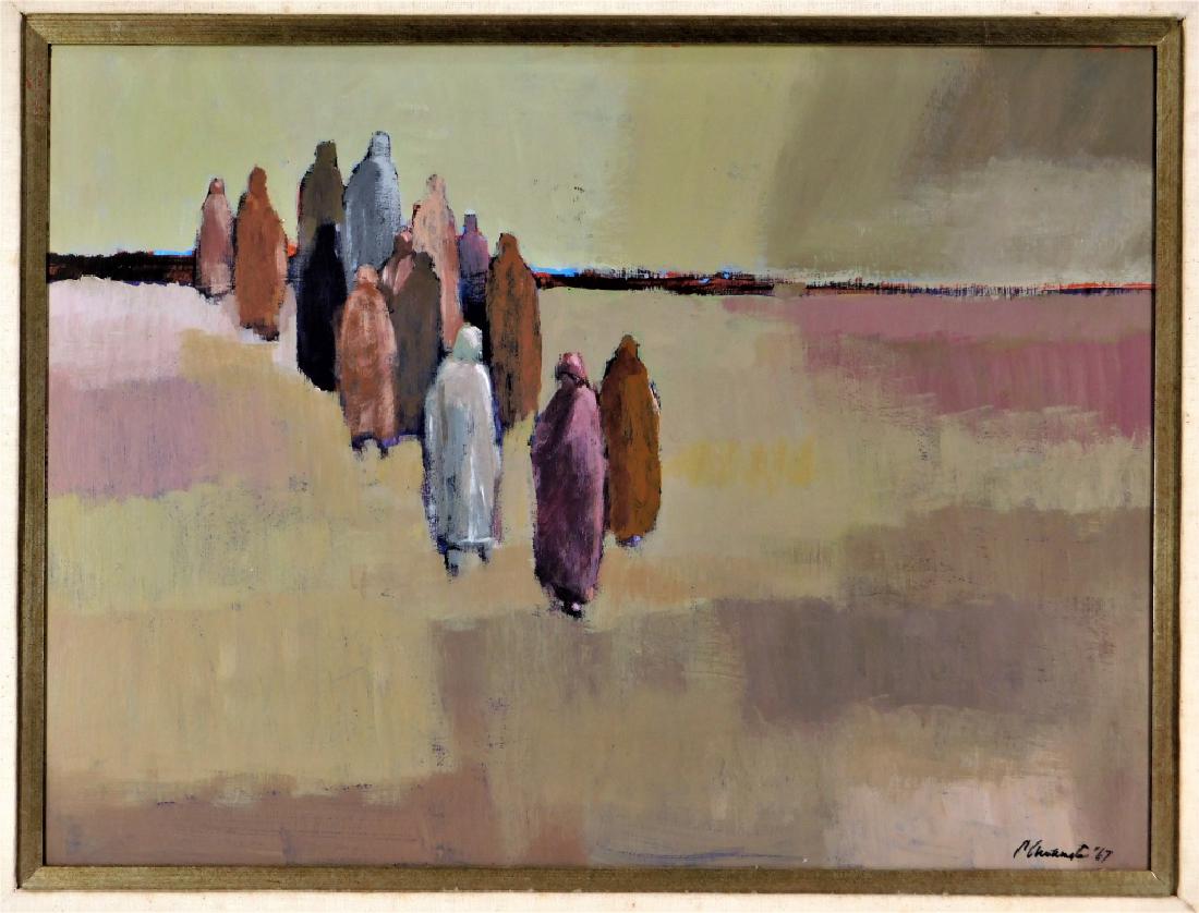 Constantine Arvanites Arrival Abstract Painting