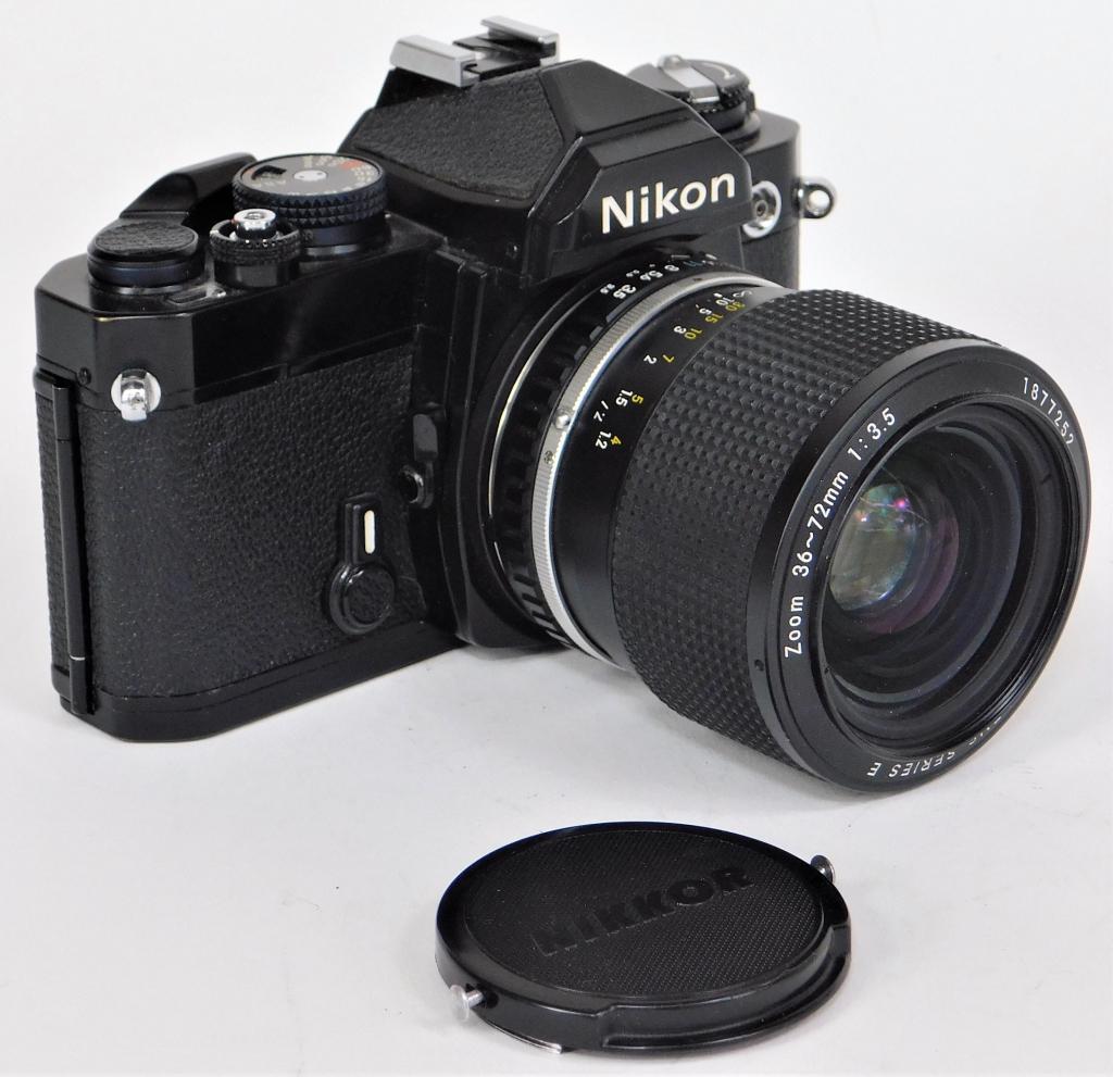Nikon Fm Black Body, Series E Zoom 36 72mm F/3.5