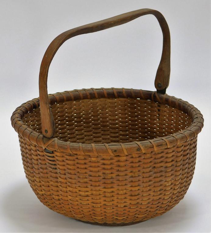 Hand Woven Nantucket Basket with Swing Handle - May 21, 2020 | Bruneau ...