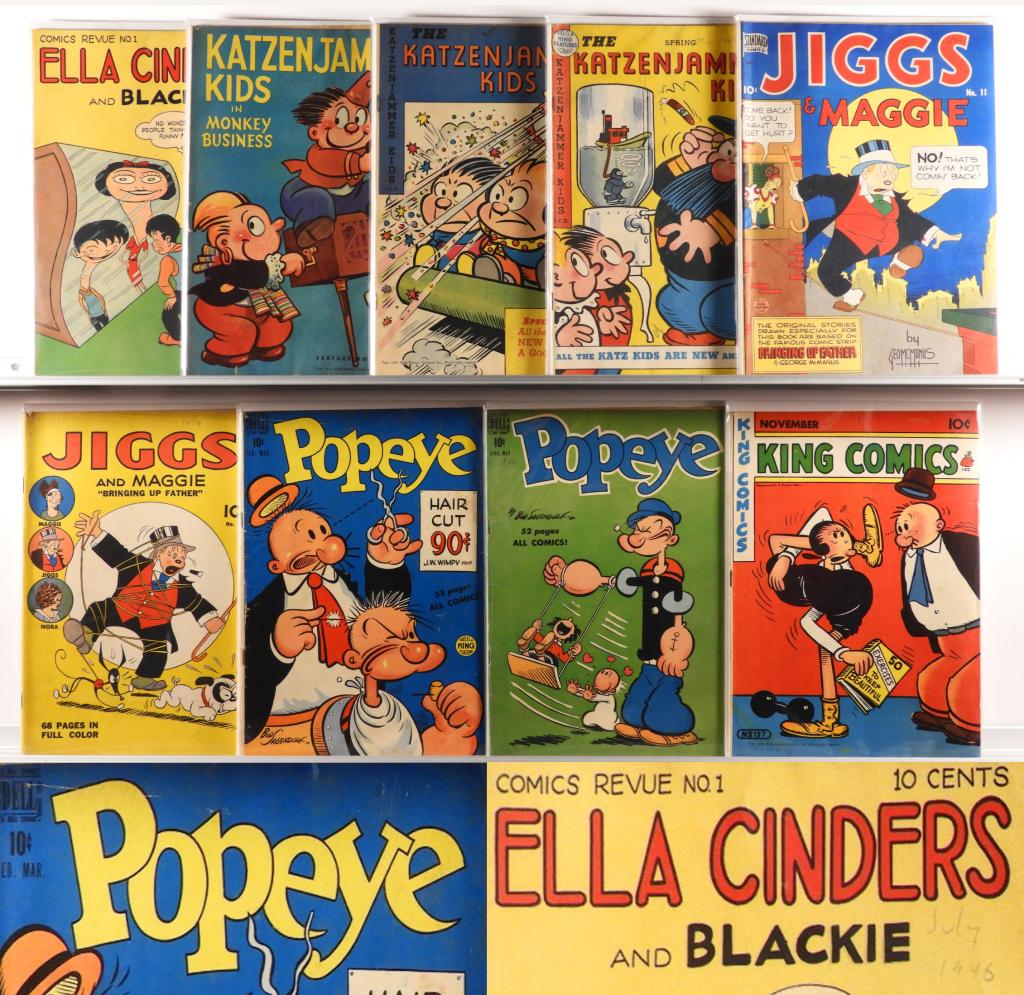 9PC Popeye Jiggs Maggie Golden Age Comic Group - Oct 17, 2020 | Bruneau ...