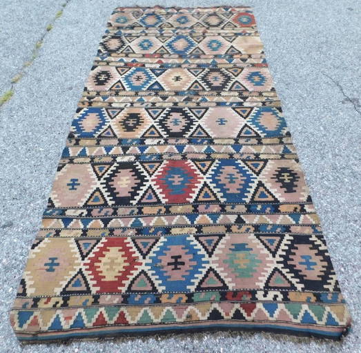 Antique Middle Eastern Flat Weave Rug