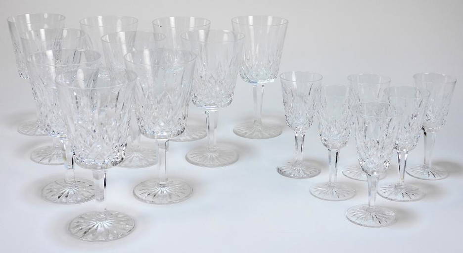 16pc Waterford Lismore Cut Crystal Stemware