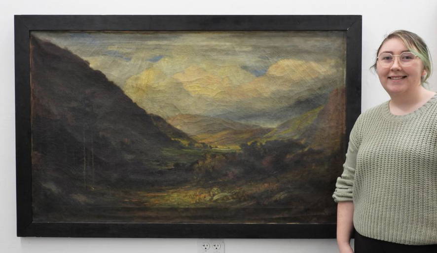 George Whitaker Monumental Landscape O/c Painting