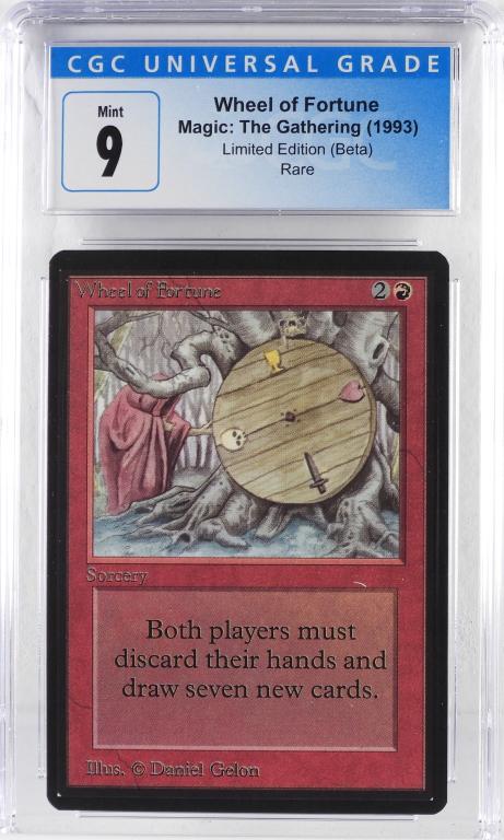 Magic The Gathering Beta Wheel Of Fortune Cgc 9