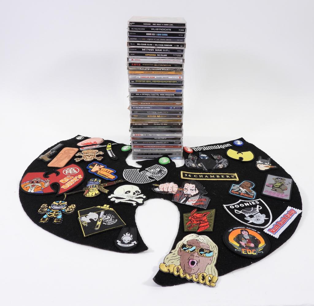 32pc Wu Tang Clan Cd Disc Collection & Patches