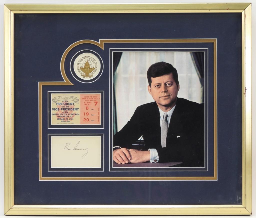 John F. Kennedy Signature & Inauguration Ticket (#0264) on Jan 09, 2023 ...