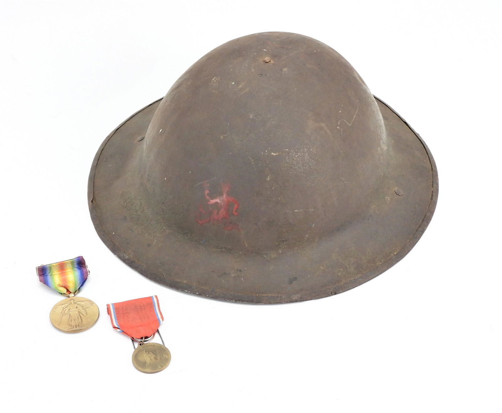 Wwi U.s. 103rd Machine Gun Battalion Helmet