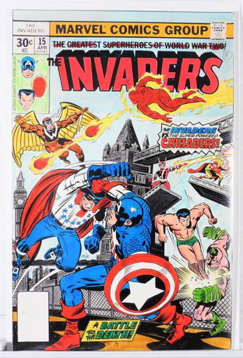 Marvel Comics Invaders #15 Cover Color Guide