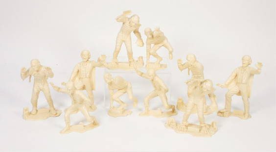 6pc 1963 Marx Universal Monsters Orange Figures