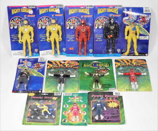 12 Vintage Period Power Rangers Bootleg Toys Mosc