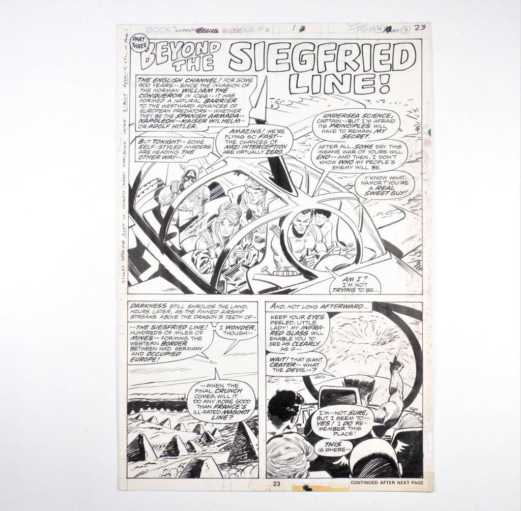 Frank Robbins Vince Colletta Invaders #1 Pg.15 Art Auction