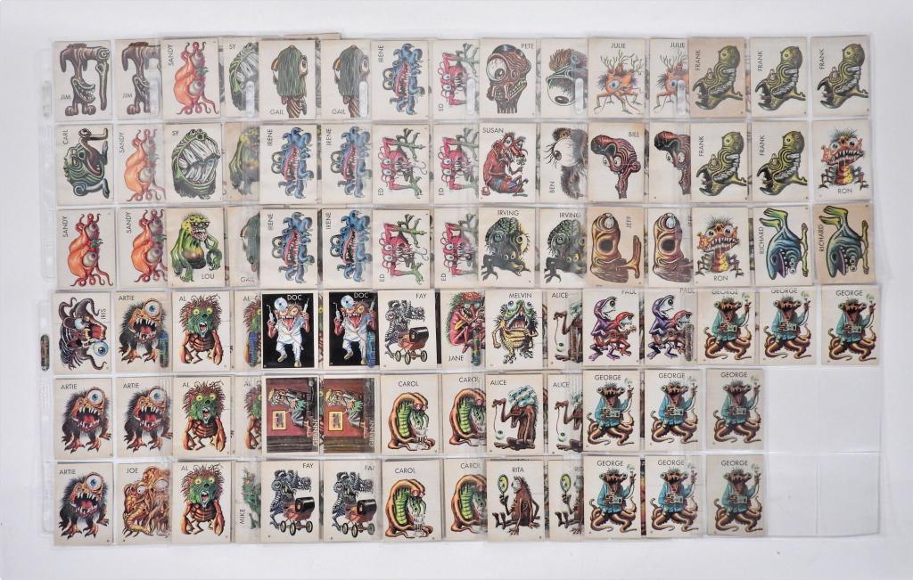 120pc 1965 Topps Ugly Stickers Trading Cards Auction