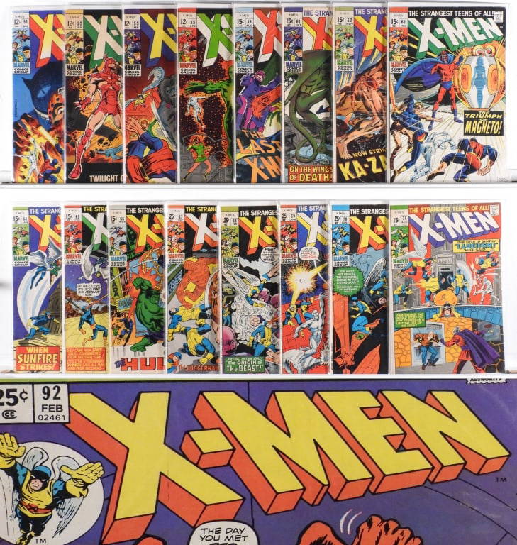 38pc Marvel Comics X-men #51-#93 Group Auction