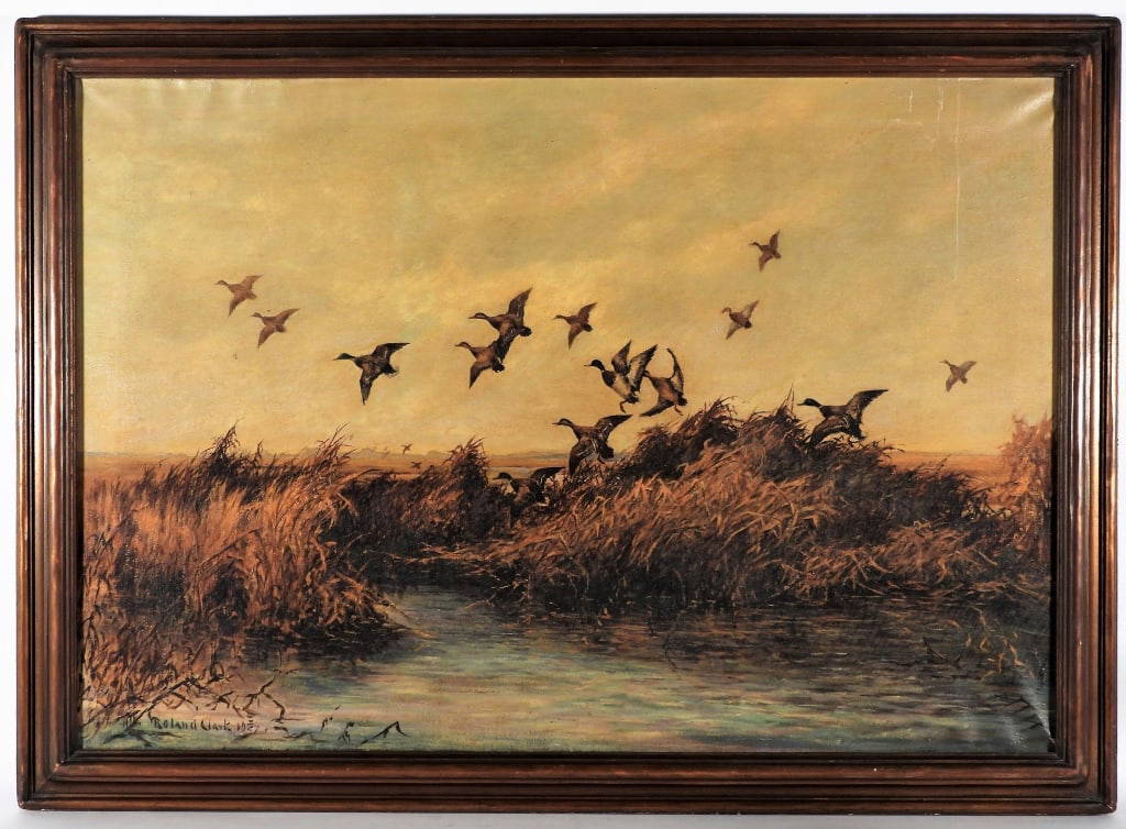 Roland Clark Duck Painting Auction