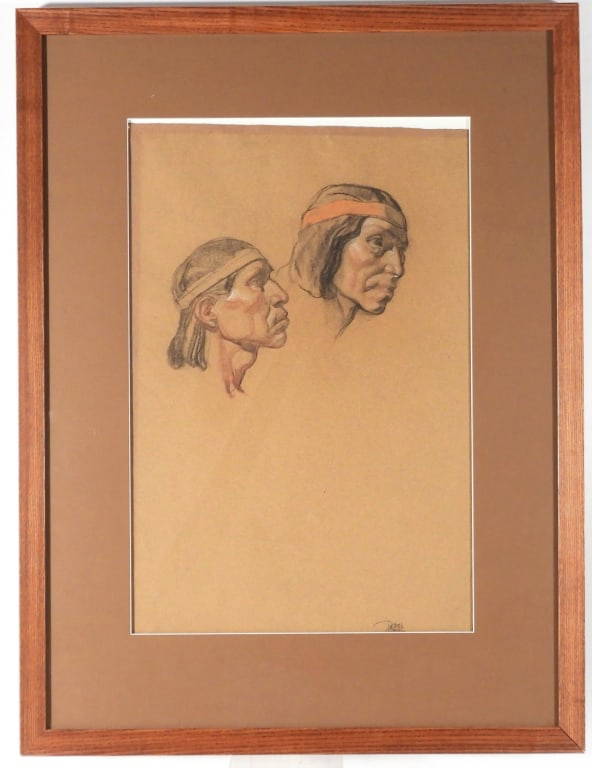 Dean Cornwell Native American Study Auction