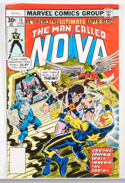 Marvel Comics Nova #10 Cover Color Guide Auction