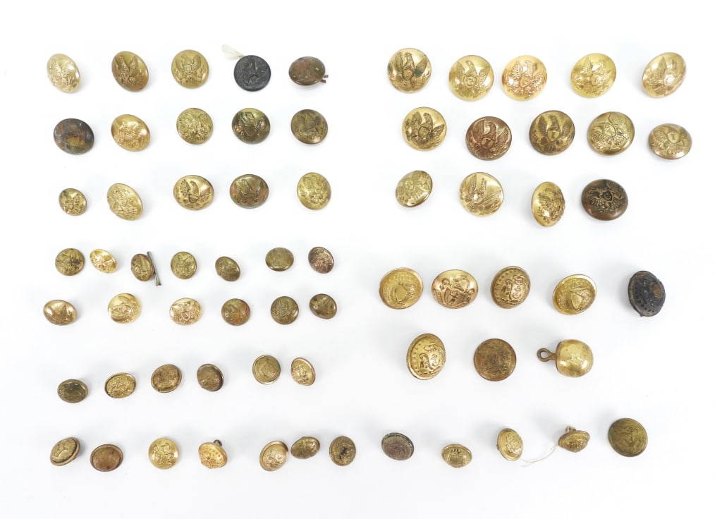 Large Group Of Civil War-era Buttons Auction
