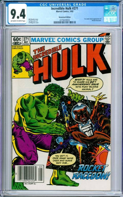 Marvel Comics Incredible Hulk #271 Cgc 9.4 News. Auction